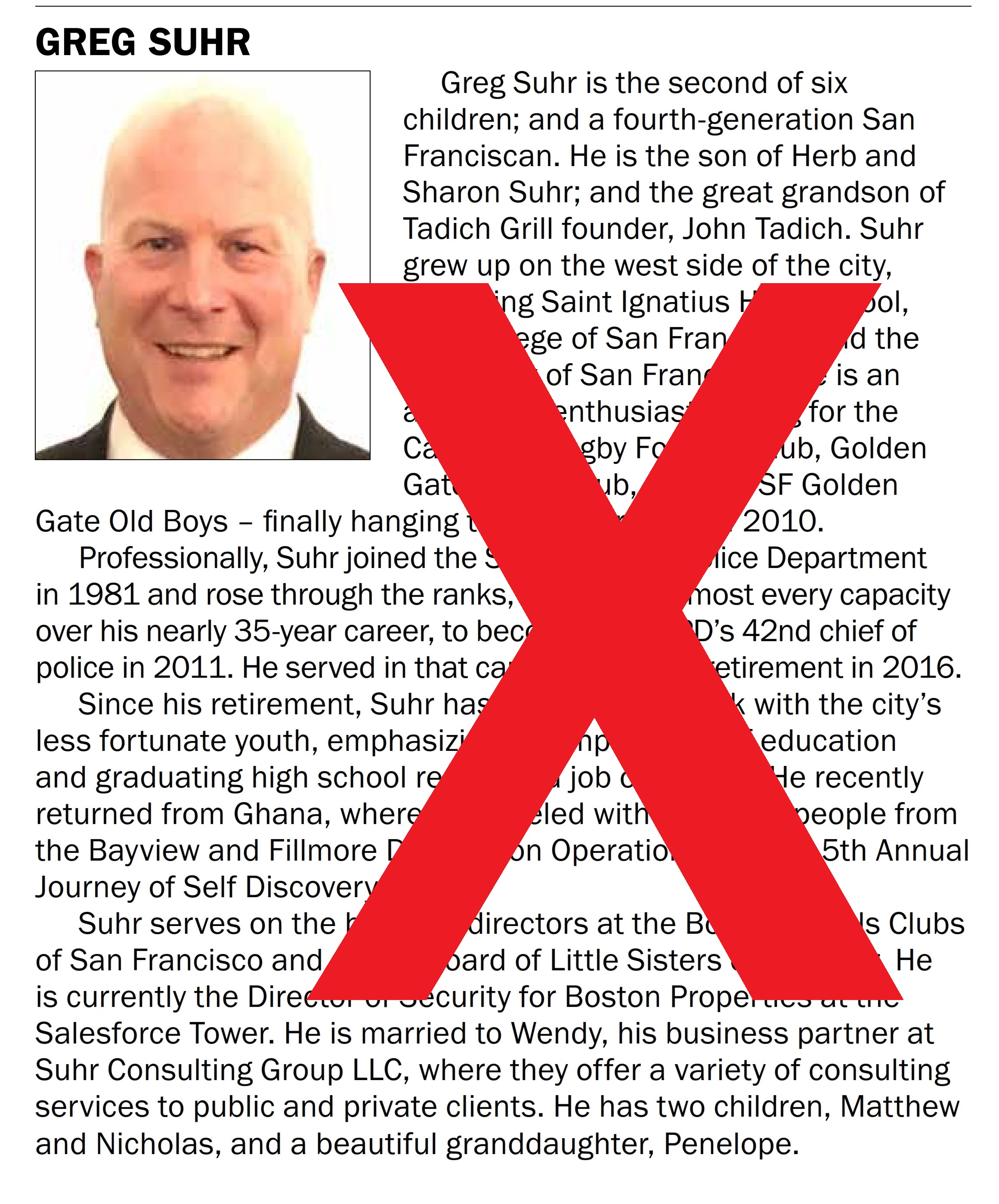 Former Chief of Police Greg Suhr named as advisor to the San Francisco ...